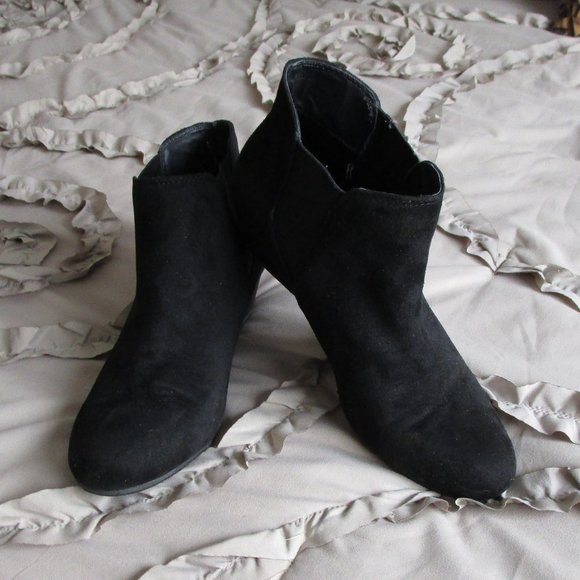 Marbella | Shoes | Marbella Boots Black Suede Ankle Wedge Heel | Poshmark